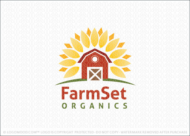 Readymade Logos for Sale FarmSet Organic Barn | Readymade Logos for Sale