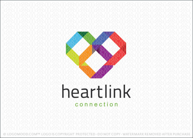 Heart Link - Buy Premade Readymade Logos for Sale