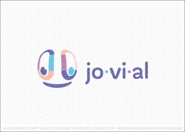 Jovial Happy Face - Buy Premade Readymade Logos for Sale