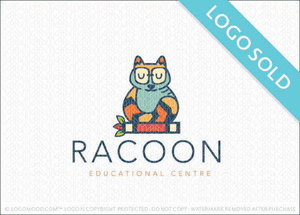 Raccoon Nerd Learning - Buy Premade Readymade Logos for Sale